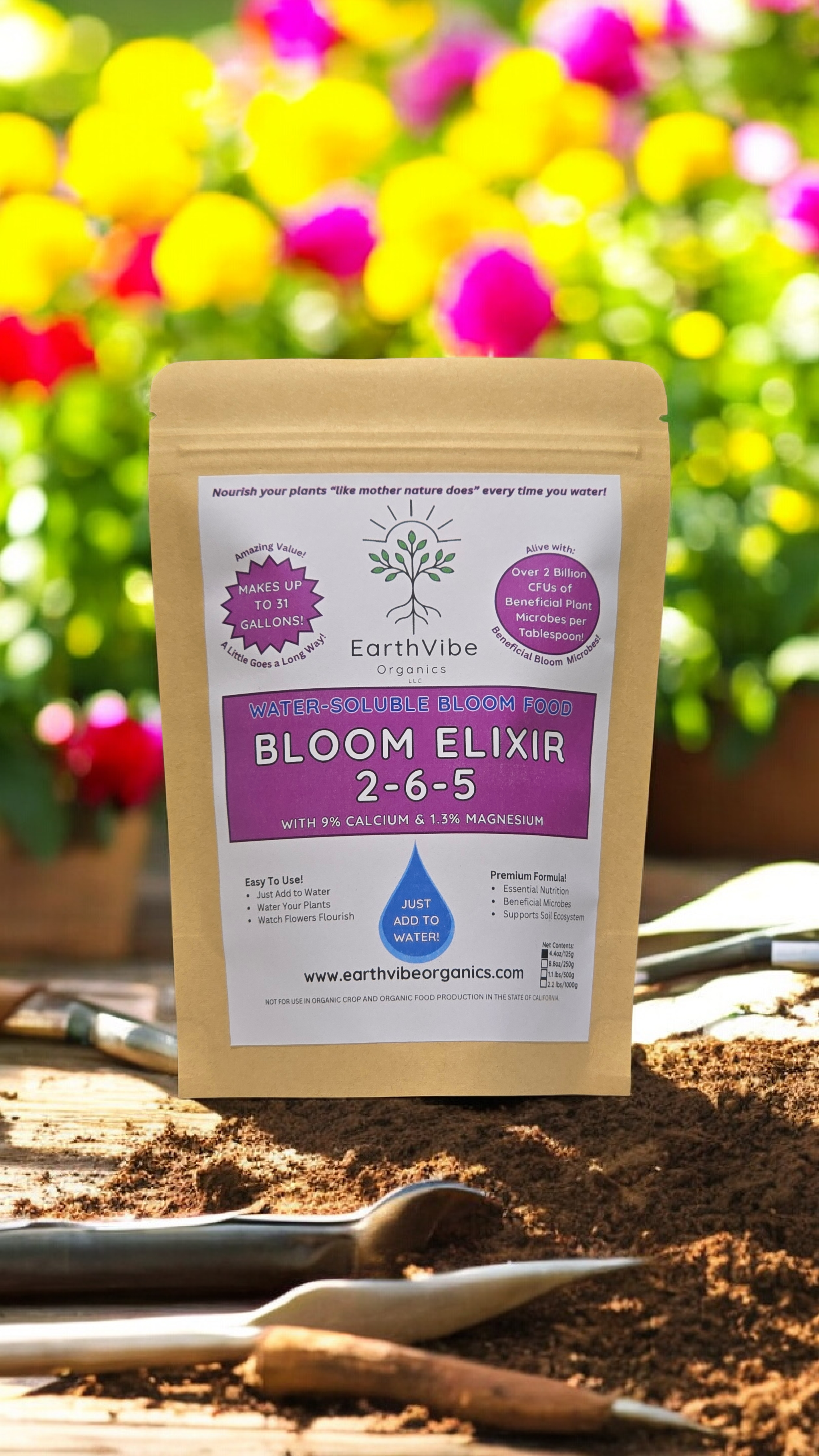 Bloom Elixir 2-6-5 Organic Fertilizer | Water-Soluble Bloom Food ...